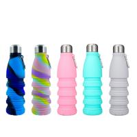 China Factory Wholesale New Outdoor Food-Grade Silicone Cola Bottle, Portable Sports Water Bottle, Camping Foldable Water Cup for sale