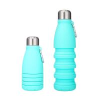 China Factory Wholesale New Outdoor Food-Grade Silicone Cola Bottle, Portable Sports Water Bottle, Camping Foldable Water Cup for sale