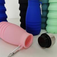 China Factory Wholesale New Outdoor Food-Grade Silicone Cola Bottle, Portable Sports Water Bottle, Camping Foldable Water Cup for sale