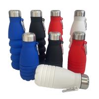China Factory Wholesale New Outdoor Food-Grade Silicone Cola Bottle, Portable Sports Water Bottle, Camping Foldable Water Cup for sale