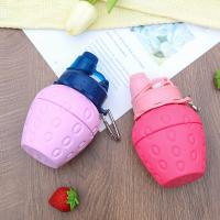 China Food Grade Platinum Silicone Pineapple Foldable Water Bottle | Portable Telescopic Kids Outdoor Sports Water Jug Factory Wholesale for sale