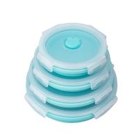 China Wholesale Silicone Folding Lunch Box, Portable Silicone Bowl, Food-Grade Silicone Lunch Box & Silicone Water Bottle for sale