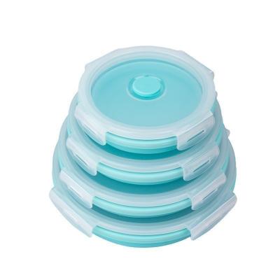 China Wholesale Silicone Folding Lunch Box, Portable Silicone Bowl, Food-Grade Silicone Lunch Box & Silicone Water Bottle for sale