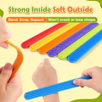 China Factory Wholesale Silicone Pressure-Relieving Toy, Children's Wristband Sensory Stone Silicone Slap Ring for sale