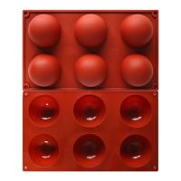 China Factory Wholesale 6-Hole Large Semi-Circular Silicone Mold, Spherical Soap Mold, Silicone Cake Mold, 6-Piece Jelly Pudding Chocolate Mold for sale