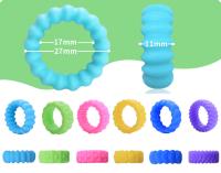 China Factory Wholesale Unpack Sensory Ring, Soft Silicone Texture Children's Toy for Stress Relief & Brain Development for sale