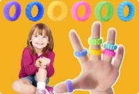 China Factory Wholesale Unpack Sensory Ring, Soft Silicone Texture Children's Toy for Stress Relief & Brain Development for sale