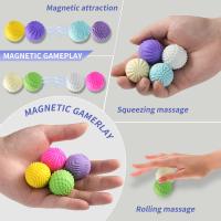 China Factory Wholesale Sensory Magnetic Ball, Silicone Magnetic Suction Sensory Toy, Elastic Texture Grasping Stress Relief Toy for sale