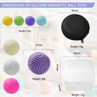 China Factory Wholesale Sensory Magnetic Ball, Silicone Magnetic Suction Sensory Toy, Elastic Texture Grasping Stress Relief Toy for sale