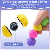 China Factory Wholesale Sensory Magnetic Ball, Silicone Magnetic Suction Sensory Toy, Elastic Texture Grasping Stress Relief Toy for sale