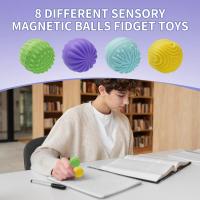 China Factory Wholesale Sensory Magnetic Ball, Silicone Magnetic Suction Sensory Toy, Elastic Texture Grasping Stress Relief Toy for sale