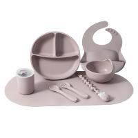 China Factory Direct Baby Platinum Silicone Tableware Set, Food-Grade Meal Prep Bowl Gift Set for Infants for sale