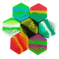 China Factory Direct 26ml Bee Hexagonal Silicone Box, Sealed Silicone Storage Container for Smoke Oil Cream & Cosmetic for sale