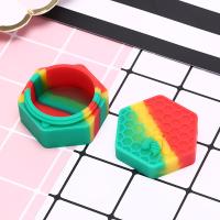 China Factory Direct 26ml Bee Hexagonal Silicone Box, Sealed Silicone Storage Container for Smoke Oil Cream & Cosmetic for sale