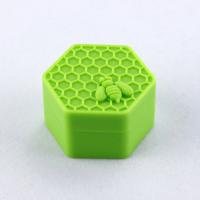 China Factory Direct 26ml Bee Hexagonal Silicone Box, Sealed Silicone Storage Container for Smoke Oil Cream & Cosmetic for sale