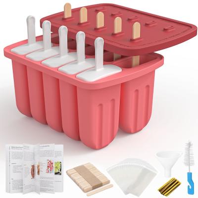 China Food-grade Silicone 12-piece Ice Cream Mold Popsicle Mold, FDA Certified, Reusable Freezer Safe, Factory Direct Wholesale & Customizable for sale