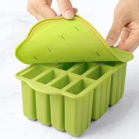 China Food-grade Silicone 12-piece Ice Cream Mold Popsicle Mold, FDA Certified, Reusable Freezer Safe, Factory Direct Wholesale & Customizable for sale