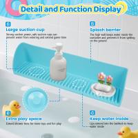 China Factory Direct Silicone Bathtub Splash-Proof Toy Storage Rack, Bathroom Splash-Proof Board & Baby Water Play Suction Cup Non-Slip Toy Pad for sale