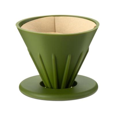 China Factory Direct Outdoor Foldable Hand-Drip Coffee V-Shaped V60 Food-Grade Silicone Coffee Filter Cup Set for sale