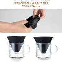 China Factory Direct Outdoor Foldable Hand-Drip Coffee V-Shaped V60 Food-Grade Silicone Coffee Filter Cup Set for sale