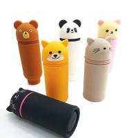 China Factory Direct Cartoon Silicone Telescopic Pen Holder, Portable Backpack Storage Box for Bulk Supply & Customization for sale