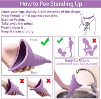China Factory Direct Silicone Toilet for Women, Outdoor Travel Emergency Urine Container (Foldable Standing, Women-specific, Customizable) for sale