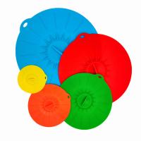 China Factory Direct Silicone Pot Lid 5-Piece Set, Food Preservation Sealing Lid for Cups/Bowls/Jars, Refrigerator Dust-proof & Microwave Splash-proof Cover (Customizable) for sale