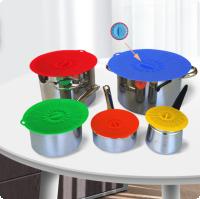 China Factory Direct Silicone Pot Lid 5-Piece Set, Food Preservation Sealing Lid for Cups/Bowls/Jars, Refrigerator Dust-proof & Microwave Splash-proof Cover (Customizable) for sale