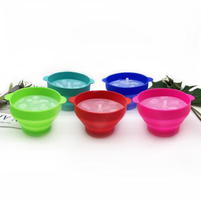 China Factory Direct Foldable Silicone Popcorn Bowl, BPA-free Food-grade Popcorn Serving Bowl (Collapsible, Heat-resistant, Easy to Clean, Customizable) for sale