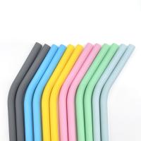 China Factory Direct Silicone Straw Set, Colorful Food-grade Reusable Baby Curved Tube with Storage Box & Cleaning Brush (Home Use, Non-toxic, Customizable) for sale