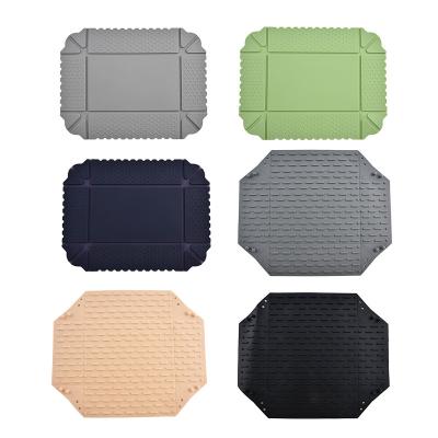China Factory Direct Silicone Magnetic Suction Foldable Storage Box - Multi-functional Portable for Outdoor Camping, Fruit Tray, Table Mat & Heat Insulation Pad for sale