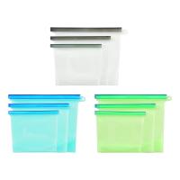 China Factory Direct Food-grade Silicone Preservation Bag - Sealed Zippered Bag with Handle for Refrigerator Vegetable & Fruit Storage for sale