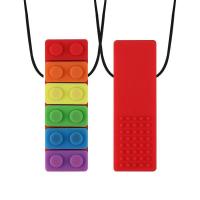 China Single-Color Rainbow Silicone Building Block Chewing Stick for Children, BPA-Free Teething Toy, Factory Direct Wholesale for sale