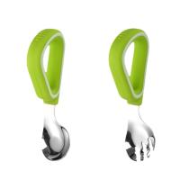 China Children's Training Fork and Spoon Set, Cheese Baby Food Handle Spoon, BPA-Free Baby Feeding Utensils, Factory Direct Wholesale for sale
