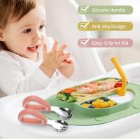 China Children's Training Fork and Spoon Set, Cheese Baby Food Handle Spoon, BPA-Free Baby Feeding Utensils, Factory Direct Wholesale for sale
