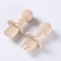 China Factory Direct Silicone Baby Feeding Utensils Set - Training Spoons for Complementary Food & Infant Forks, BPA-Free Tableware for sale