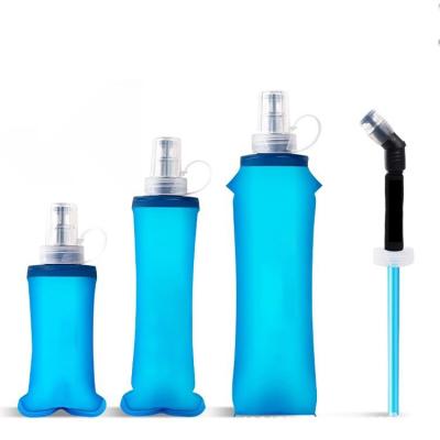 China Factory Direct Silicone Foldable Water Bottle for Outdoor Running - Cycling & Off-Road Marathon Convenient Drinking Cup, B2B Wholesale for sale
