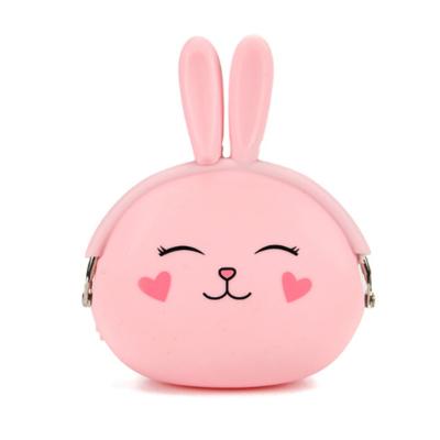 China Factory Direct Student-Specific Small Wallet, Cartoon Silicone Zero Wallet, Cute Rabbit Shaped Silicone Coin Purse for Kids for sale