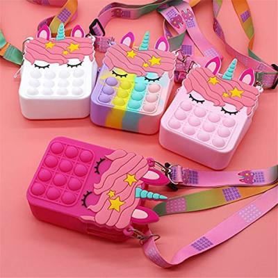 China Factory Direct Silicone Pressure-Reducing Bubble Play Toy, Squishy Play Slung Bag, Stress-Relieving Silicone Toy Bag for Adults & Kids for sale