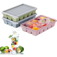 China Factory Direct Silicone Ice Cube Tray, 15 Cubes Freezing Ice-Making Mold, Membrane Ice-Making Device for Home & Commercial Use for sale