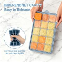 China Factory Direct Silicone Ice Cube Tray, 15 Cubes Freezing Ice-Making Mold, Membrane Ice-Making Device for Home & Commercial Use for sale