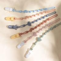 China Food Grade Silicone Baby Teething Chain Anti-Drop Toy Safety Pacifier Clip Chain For Infant Teeth Grinding Wholesale for sale