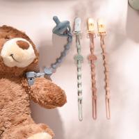 China Food Grade Silicone Baby Teething Chain Anti-Drop Toy Safety Pacifier Clip Chain For Infant Teeth Grinding Wholesale for sale