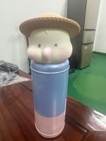 China Custom OEM Silicone Mini Straw Hat Cap, Cute Bird Bottle Head Decor for sale