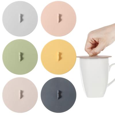China Custom Universal Silicone Cup Lid Reusable Leak Proof Drink Cup Cover OEM ODM Bulk Wholesale for sale
