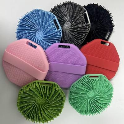 China Wholesale Polygon Silicone Bath Brush Soft Exfoliating Body Shower Brush Factory Direct for sale