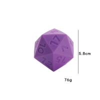 China Factory Direct 58mm Big Size Silicone D20 Gaming Dice Custom Color Logo for sale