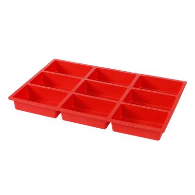 China Rectangular 9-Piece Silicone Cake Mold Food Grade Baking Mold for Factory Wholesale for sale
