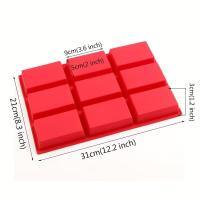 China Rectangular 9-Piece Silicone Cake Mold Food Grade Baking Mold for Factory Wholesale for sale