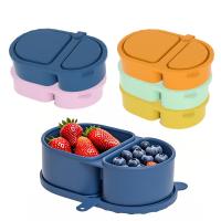 China Wholesale Food Grade Silicone Lunch Box Set with Compartmentalized Storage Boxes for sale